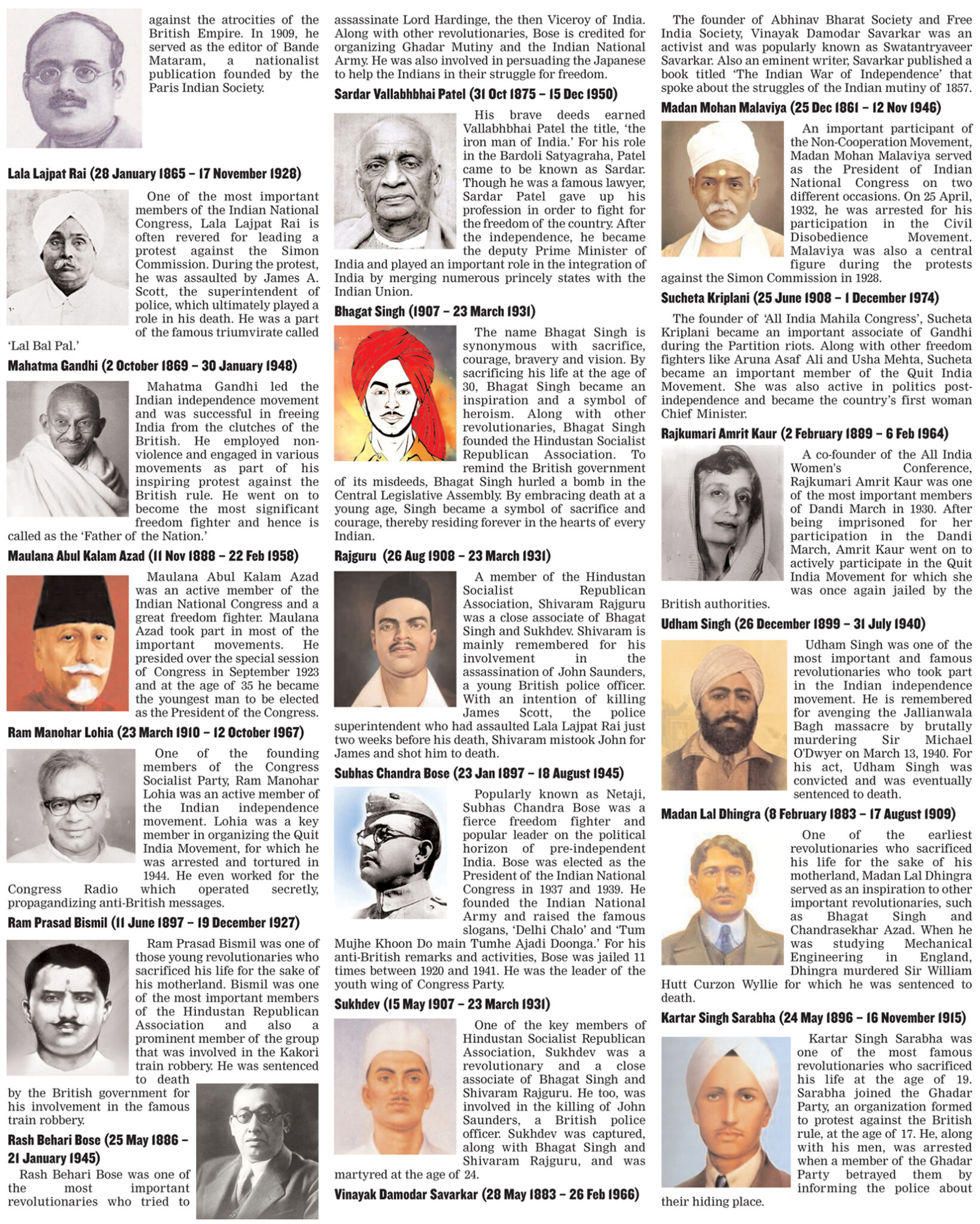 Indian Freedom Fighters — The Indian Panorama