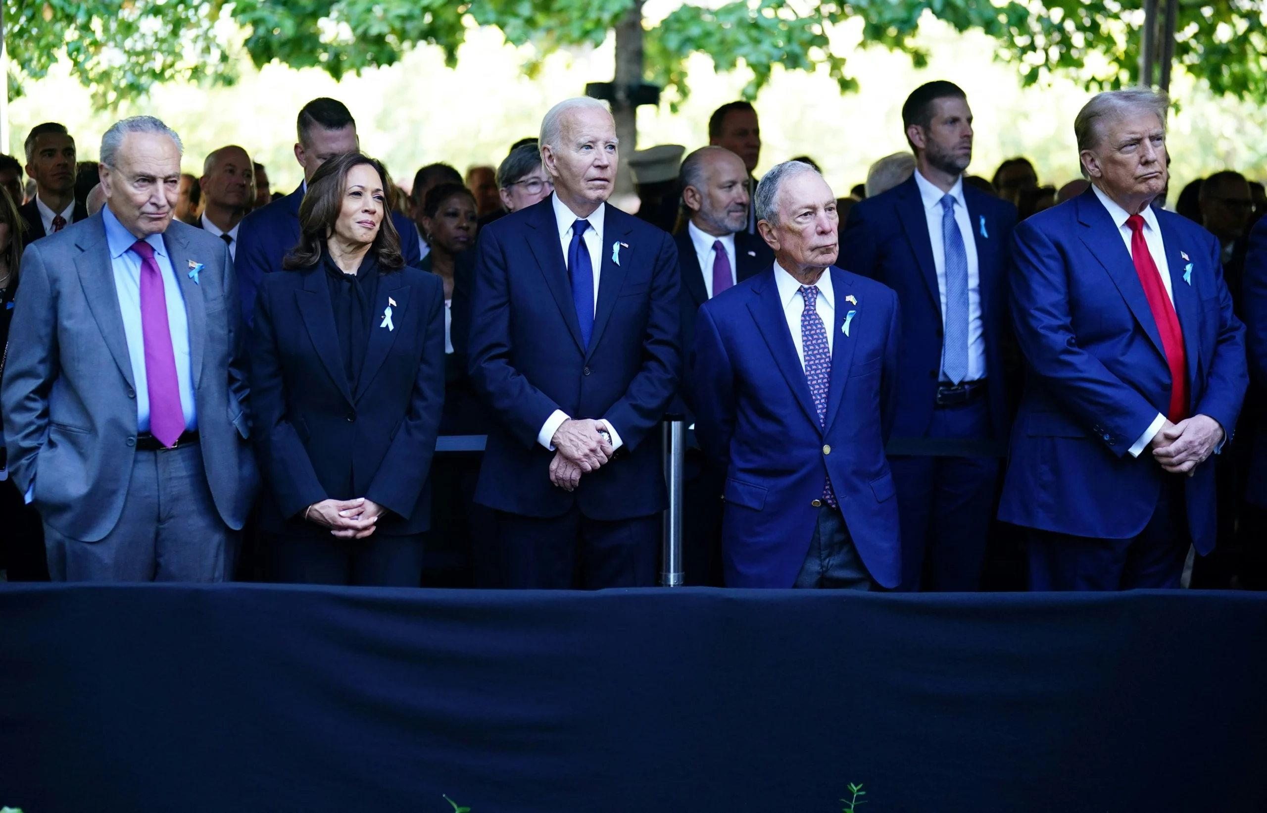 Joe Biden, Kamala Harris and Donald Trump Remember 9/11 at ground zero ...